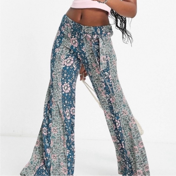 Free People | Pants & Jumpsuits | Free People Boho Wide Leg Flare Pants ...